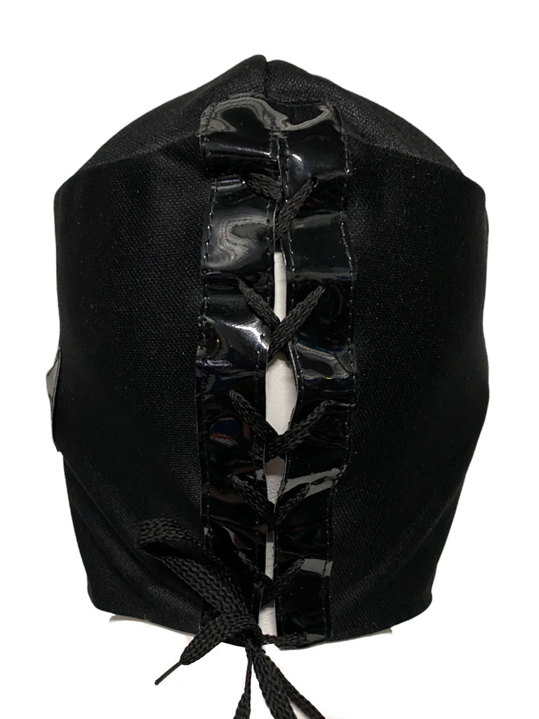 DARK RAMSES Adult Lucha Libre Lace Up Wrestling Mask - Black – Mask Maniac