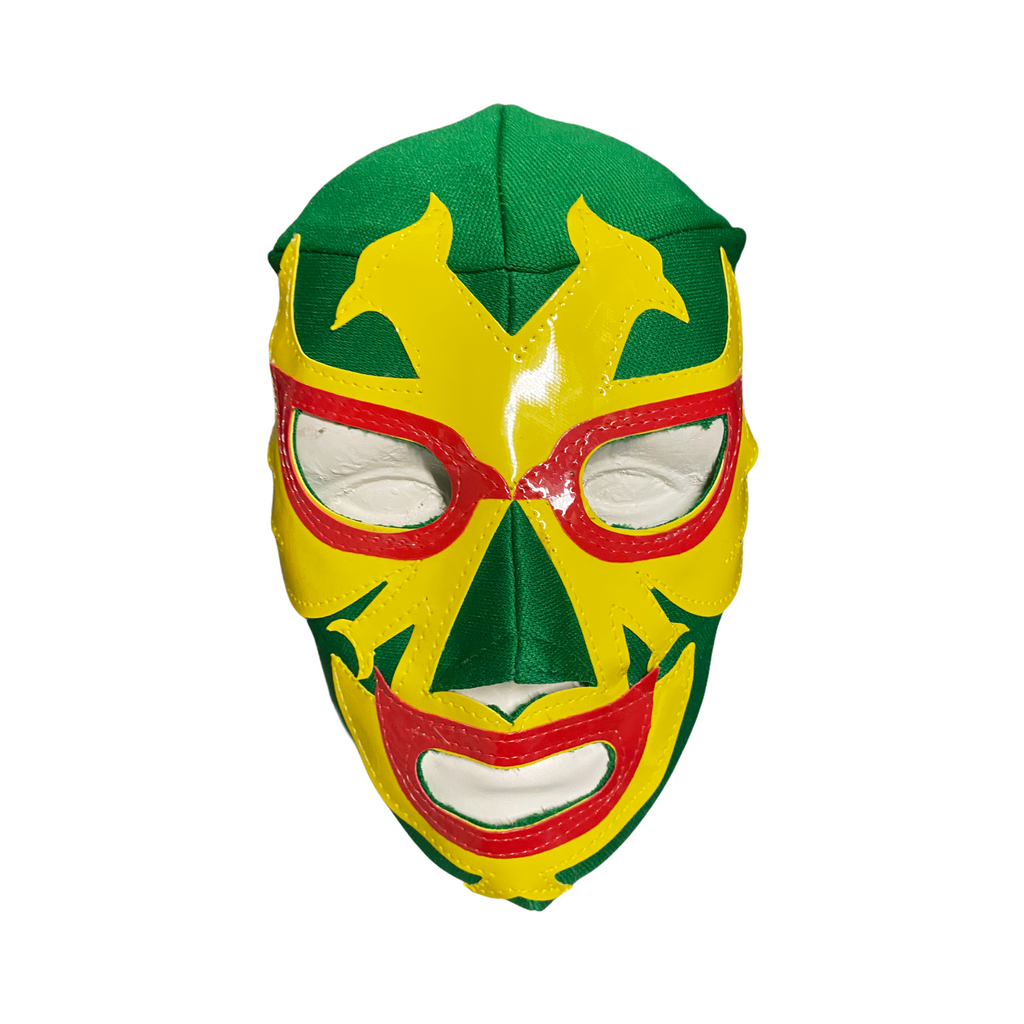 DOS CARAS Youth Young Adult Lucha Libre Wrestling Mask - Green/Yellow ...